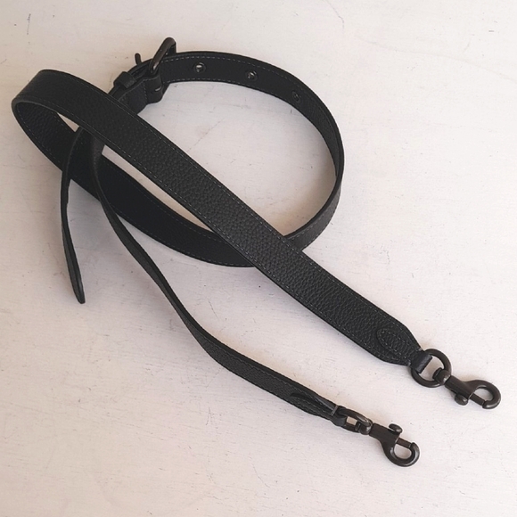 Accessories | Coach Black Leather Strap Replacement Strap Removable ...